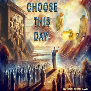 Choose this day whom you will serve. Joshua 24:15 | PPT