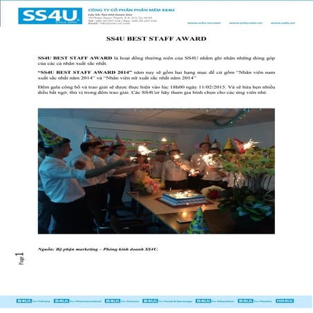 SS4U BEST STAFF AWARD | PDF