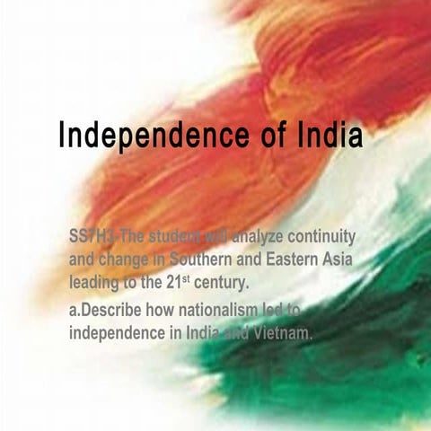 Ss7 h3.a independence_of_india | PPT