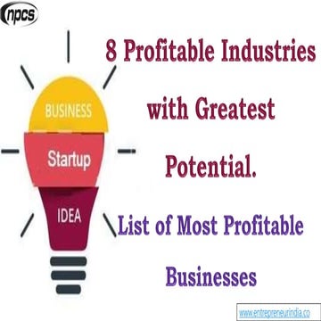 8 Profitable Industries with Greatest Potential | PPT