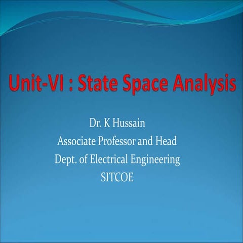 State Space Analysis Ppt