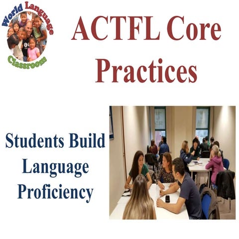 ACTFL Core Practices. Students Build Language Proficiency #wlclassroom ...
