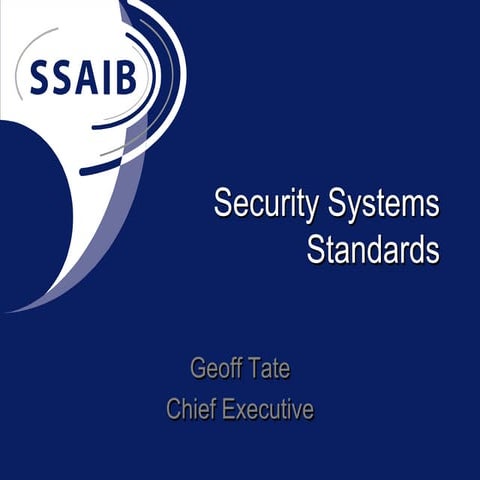 Ssaib standards presentation redcare bt tower | PPTX