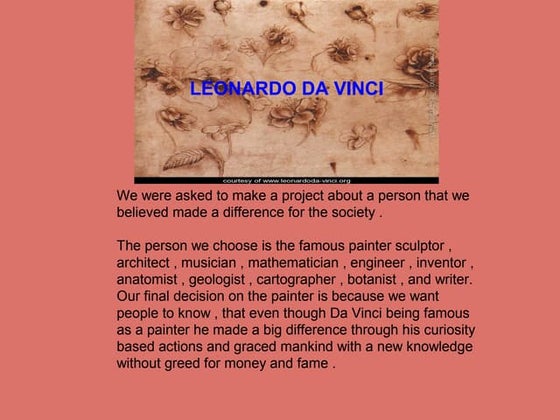 Leonardo davinci | PPT | Design | Fine Art