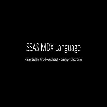 Ssas mdx language | PPT