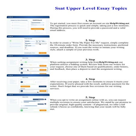 Ssat Upper Level Essay Topics | PDF