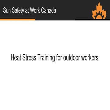 -- Heat Stress -- Training PPT | PDF