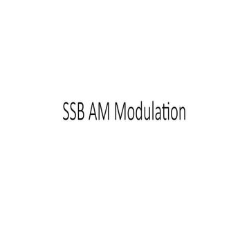 Ssb Am Modulation Single Sideband Ssb Modulation In Am Communications