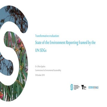 Transformative evaluation: State of the Environment Reporting framed by ...
