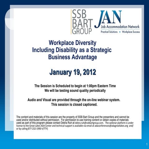 SSB BART Group Workplace Accessibility | PPT