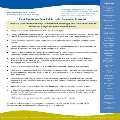 CPPW Sugar Sweetened Bev fact sheet 5 9_11 | PDF