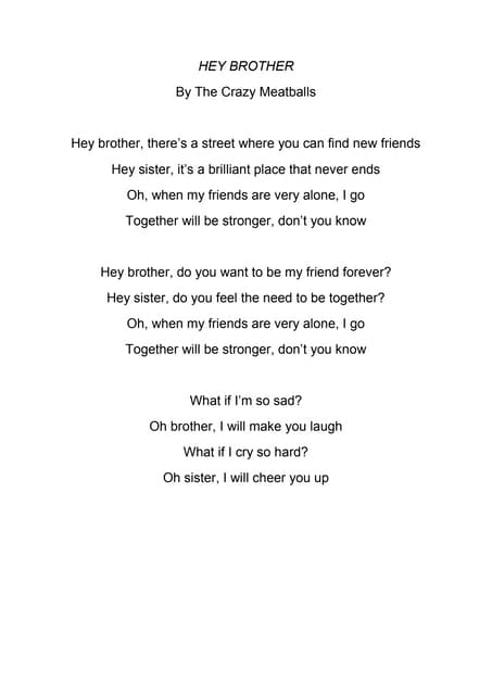 Hey Brother Lyrics