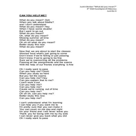 Ssc1516 lyrics escolàpies el masnou just do it - can you help me | DOCX