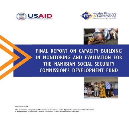 Final Report on Capacity Building in Monitoring and Evaluation for the ...
