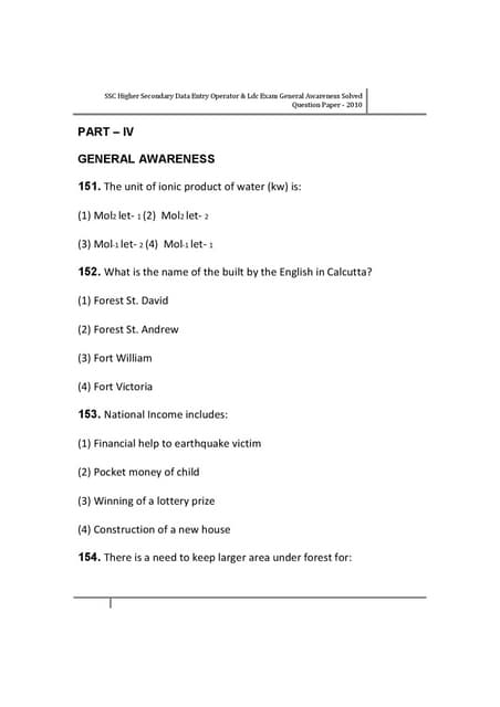 Ssc general intelligence solved question paper 2010 | PDF