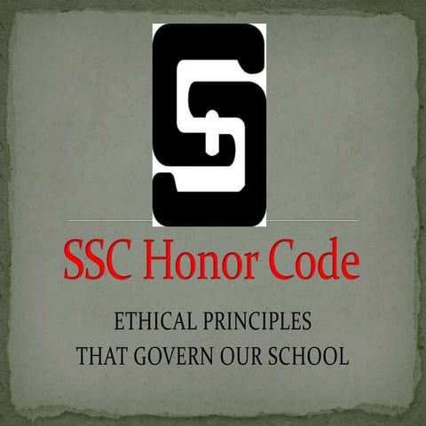 Ssc honor code revised | PPTX