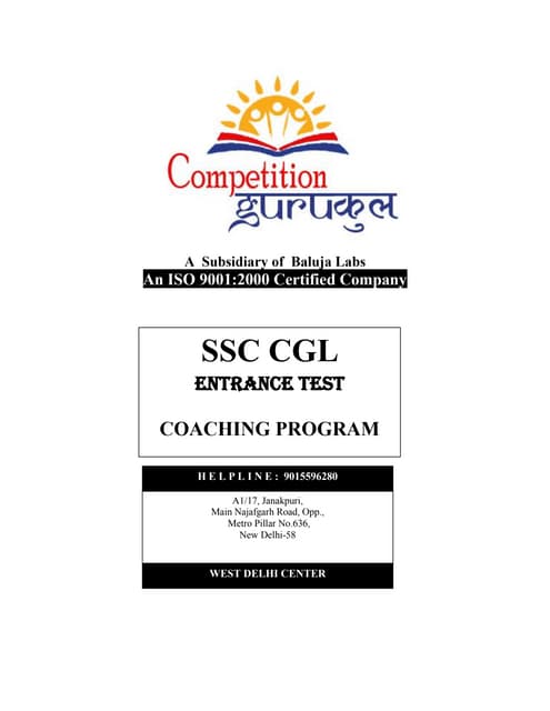 SSC ( STAFF SELECTION COMMISSION ) PRESENTATION | PPTX