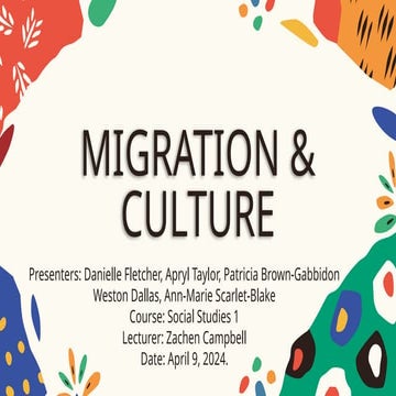 MIGRATION & CULTURE social studies ppt 2024 | PPTX