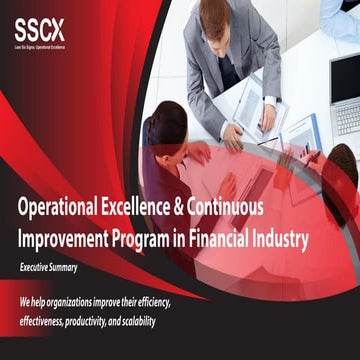 Financial Industry Business Process Improvement and Operational Excellence | PDF