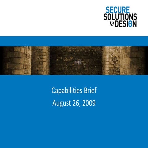 Capabilities Brief Aug 09 | PPT