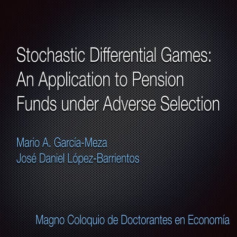 Stochastic Differential Equations Application To Pension Funds Under Adverse Selection Pdf