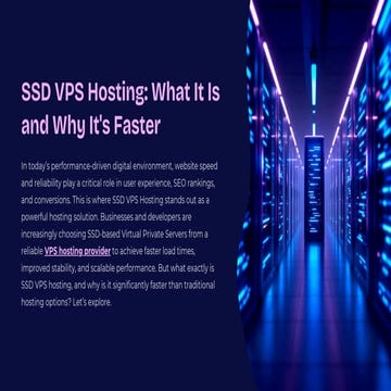 SSD VPS Hosting: What It Is and Why It's Faster - HostDime | PDF