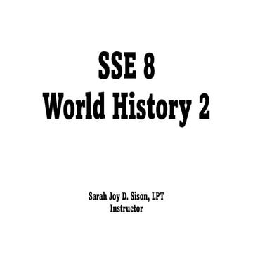 SSE 8 WEEK 4- 5.pdf WORLD HISTORY SOCIAL STUDIES | PDF
