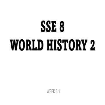 SSE 8 WEEK 5.1.pdf WORLD HISTORY SOCIAL STUDIES | PDF