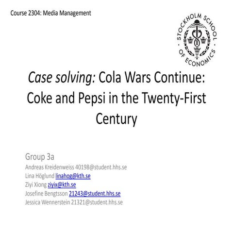 Coca Cola vs Pepsi | PPTX