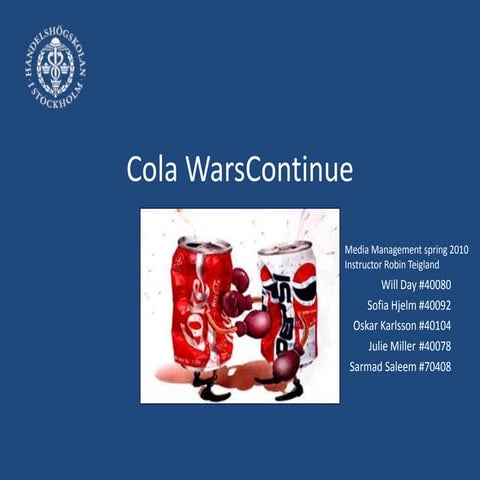 S S E Cola wars group 8 | PPTX