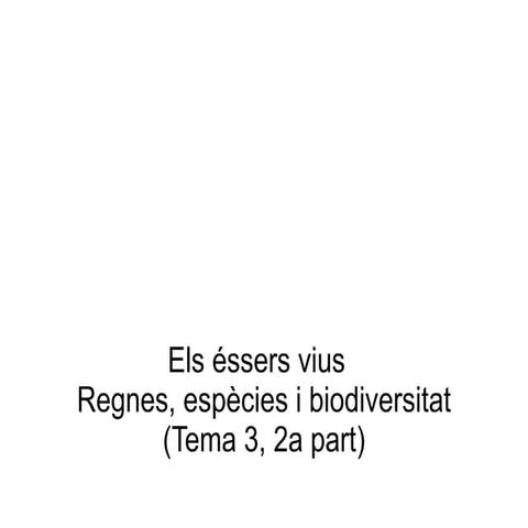 Esquema dels 5 regnes | DOCX