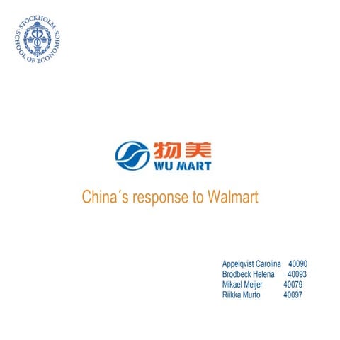 Sse Wumart Group 7 | PPT | Logistics | Business