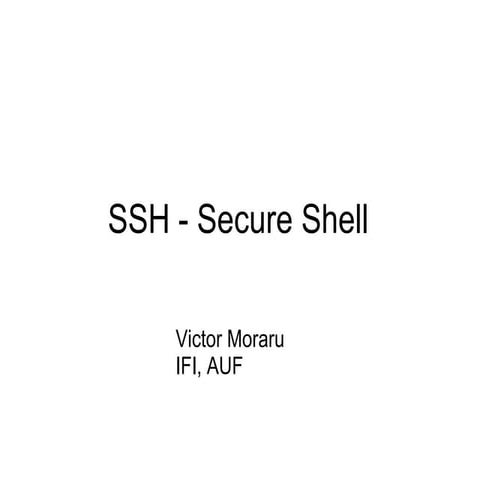 Ssh Secure Shell Ppt 