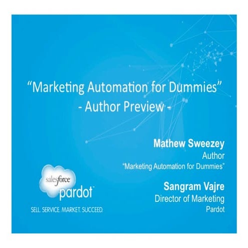 "Marketing Automation for Dummies" - Author Preview | PDF