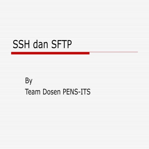 SSH_dan_SFTP connection on internet connection | PPT
