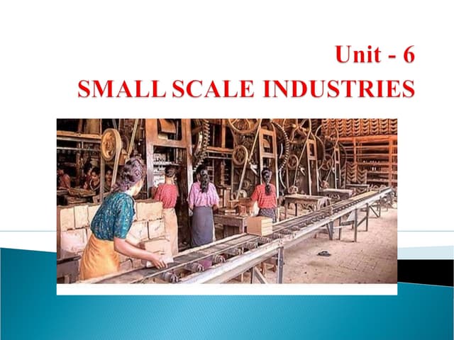 Government & Small Scale Industries