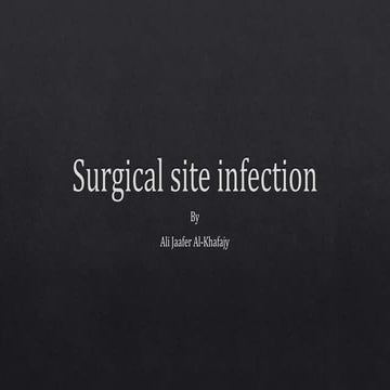surgical site infection | PPTX