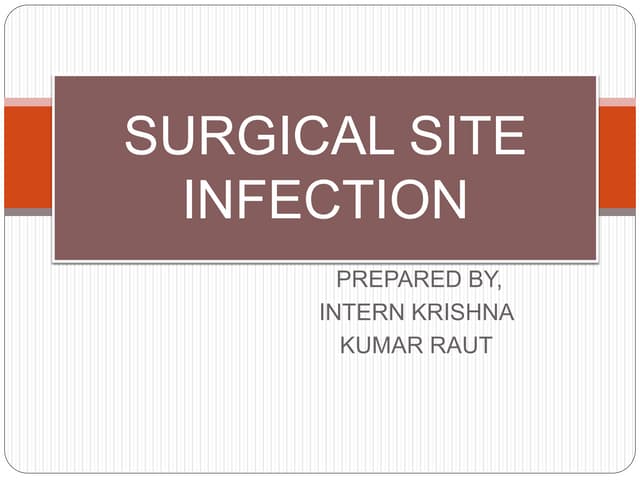 Surgical Site Infection | PPT