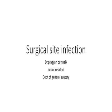 surgical site infection | PPT