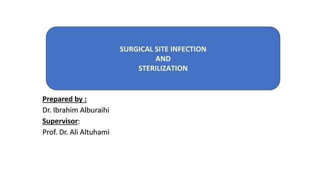 Surgical site infection | PPTX