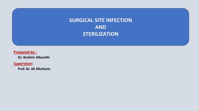 Surgical site infection | PPTX