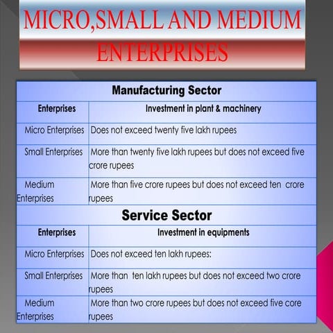 Micro, Small and Medium enterprises | PPT