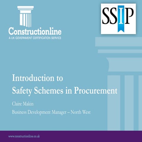 Introduction to SSIP - Constructionline | PPTX