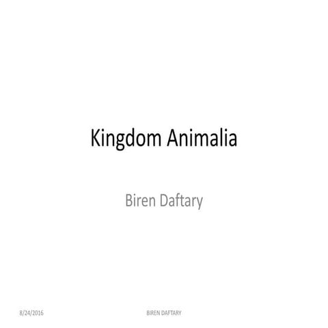 Std 11 biology chapter 04 animal kingdom | PPTX