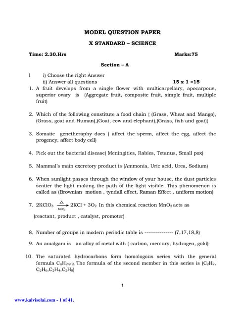 Science-Question-Bank for the class 10th students | PDF