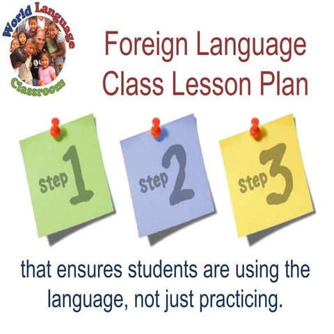 3 Step Foreign Language Class Lesson Plan #wlclassroom | PPT