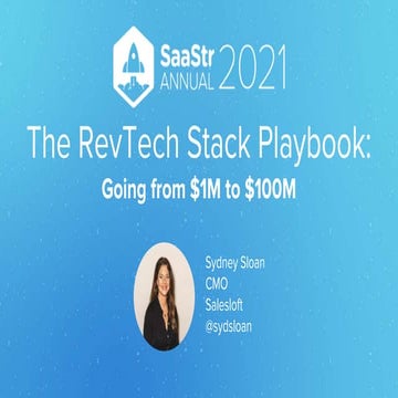 The RevTech Stack Playbook: Going from $1M to $100M with SalesLoft's ...