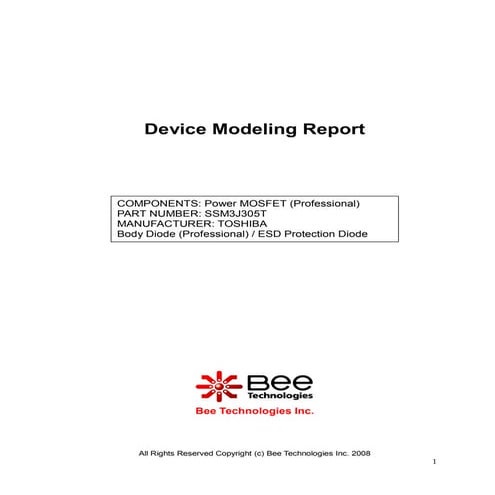 SPICE MODEL of TPCA8016-H (Professional+BDSP Model) in SPICE PARK | PDF