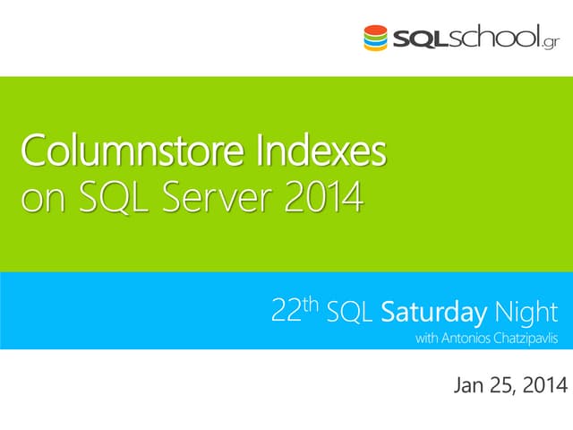 Sql Server 2014 X Velocity Updateable Columnstore Indexes 4155