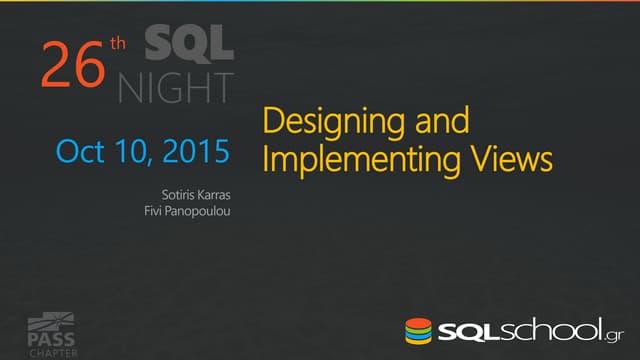 Implementing views | PPT Implementing views | PPT